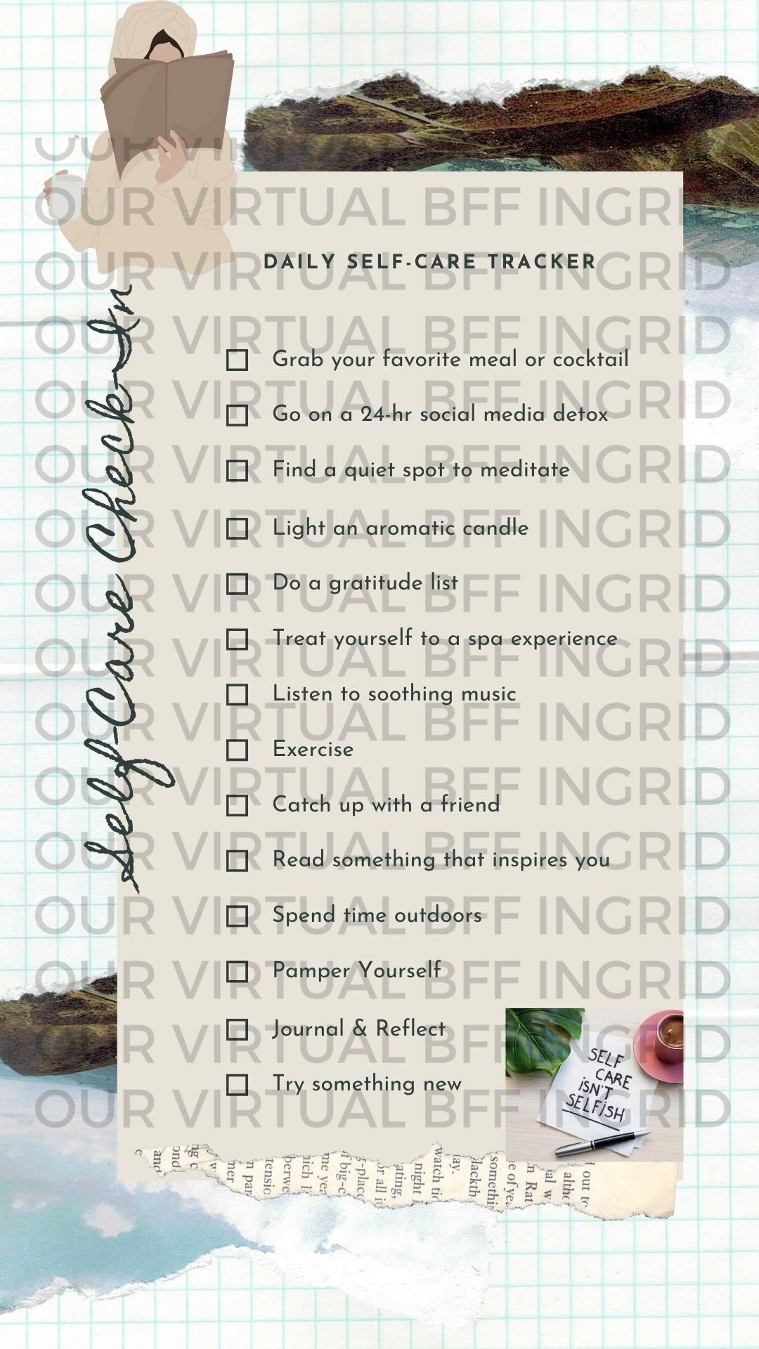 Loveher Daily Self Care Printable Journal Pages (self Love Journaling ...