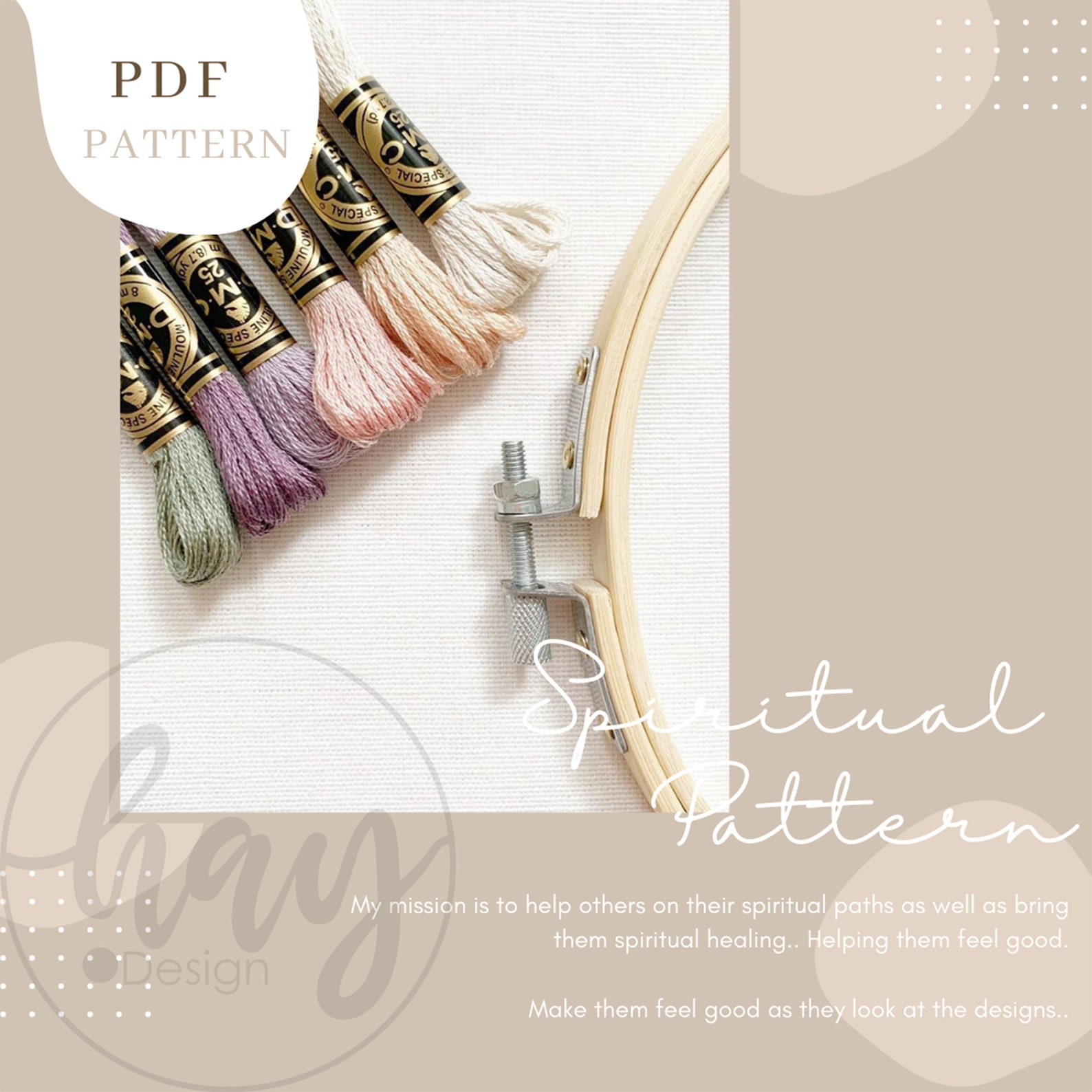 Lotus Flower Spiritual Healing Punch Needle Pattern, Punch Needle ...