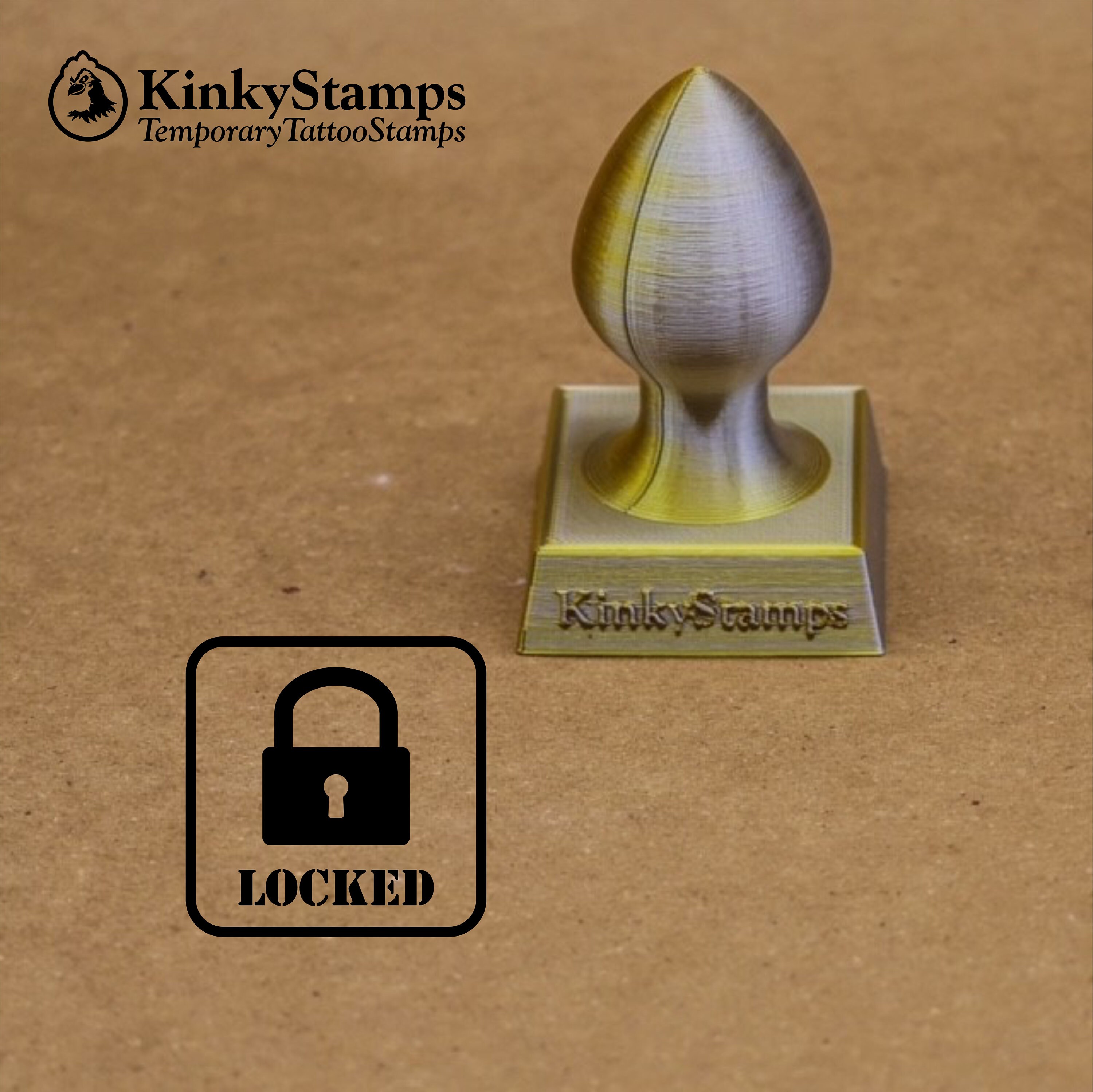 Temporary Kinky Tattoo Stamp BDSM Locked - Etsy
