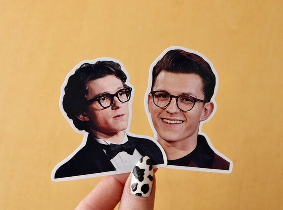 Tom Holland Glasses Vinyl Sticker Pair - Etsy