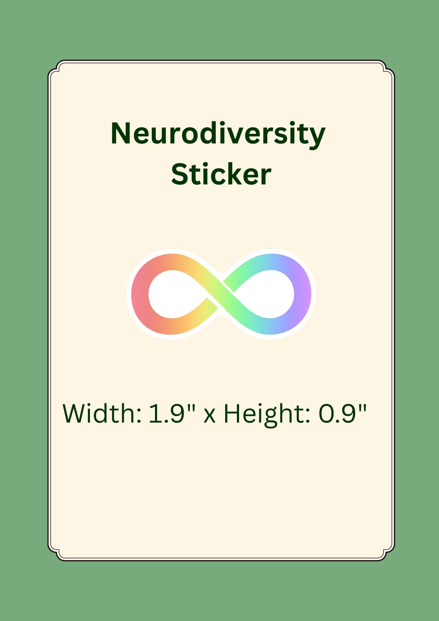 Neurodivergent Infinity Symbol Sticker | Autism Pride, Autism Stickers ...