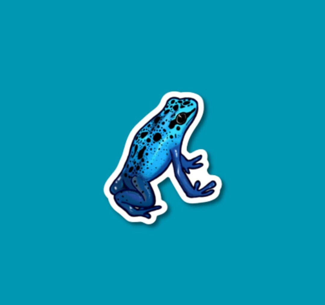 Blue Poison Dart Frog Sticker Realistic Frog Sticker - Etsy
