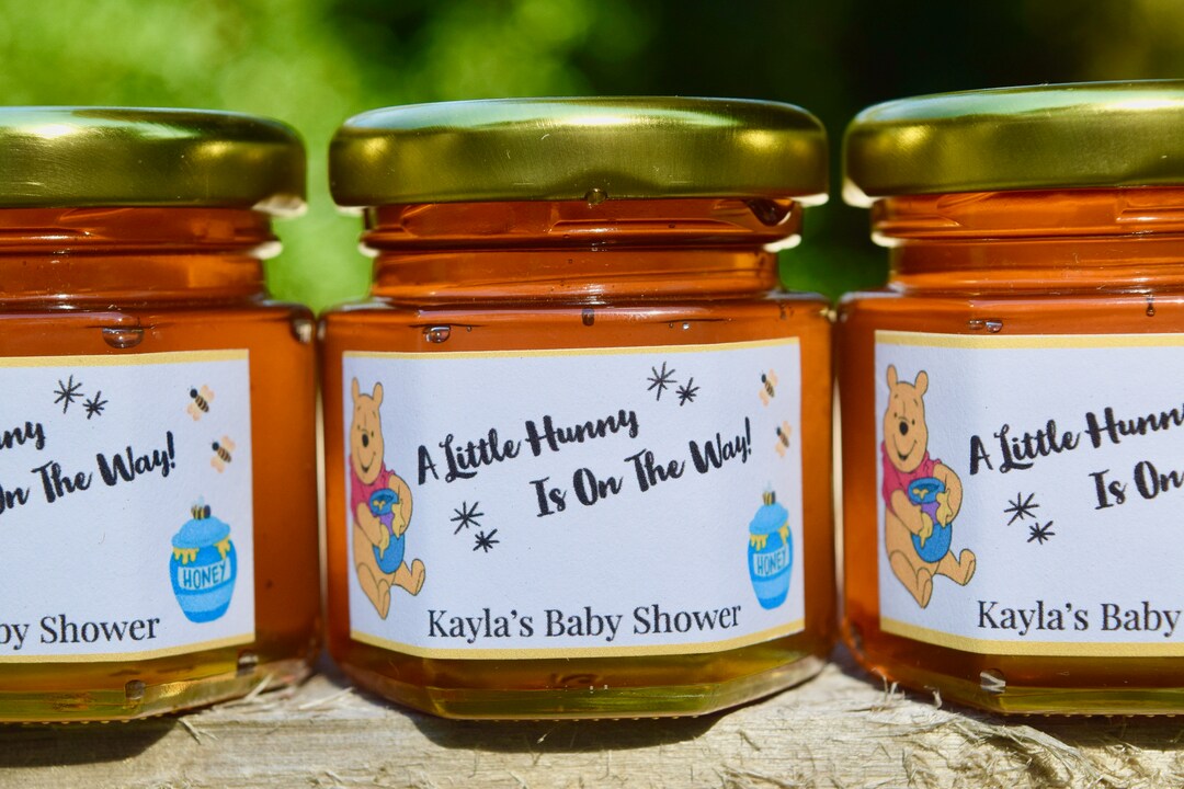 Winnie the Pooh Honey Favors - Mini Honey Jar Party Favors - Baby ...