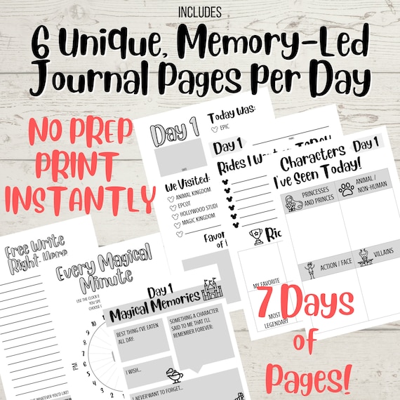 INSTANT DOWNLOAD Interactive Travel Journal / Magical Memories - Etsy
