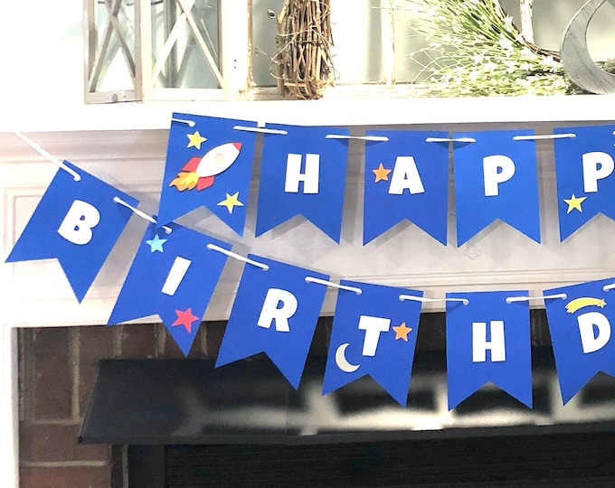 Space Banner, Space Theme Banner, Galaxy Banner, Galaxy Birthday Banner ...