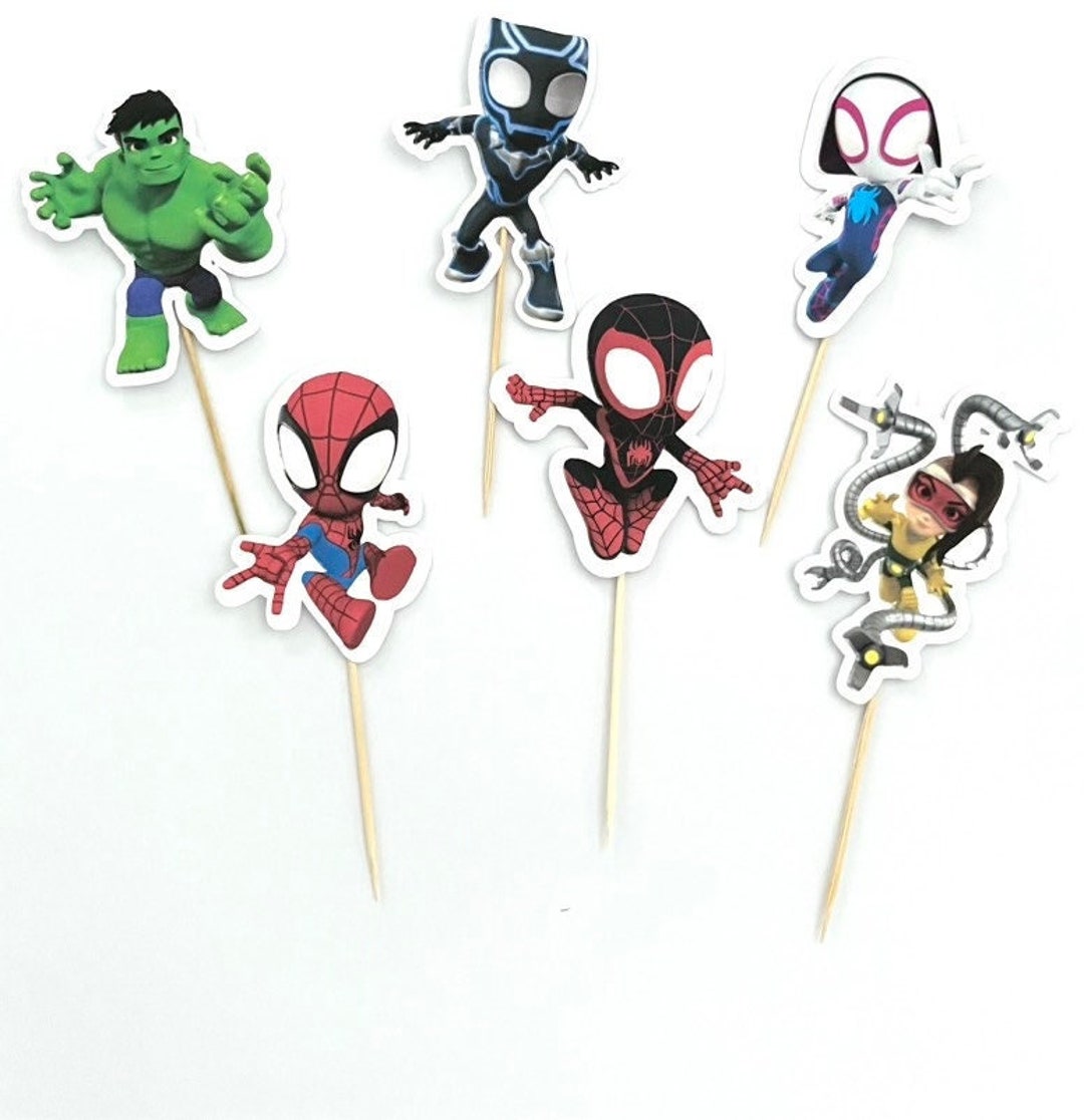 Spidey Cupcake Toppers Spidey and His Amazing Friends - Etsy