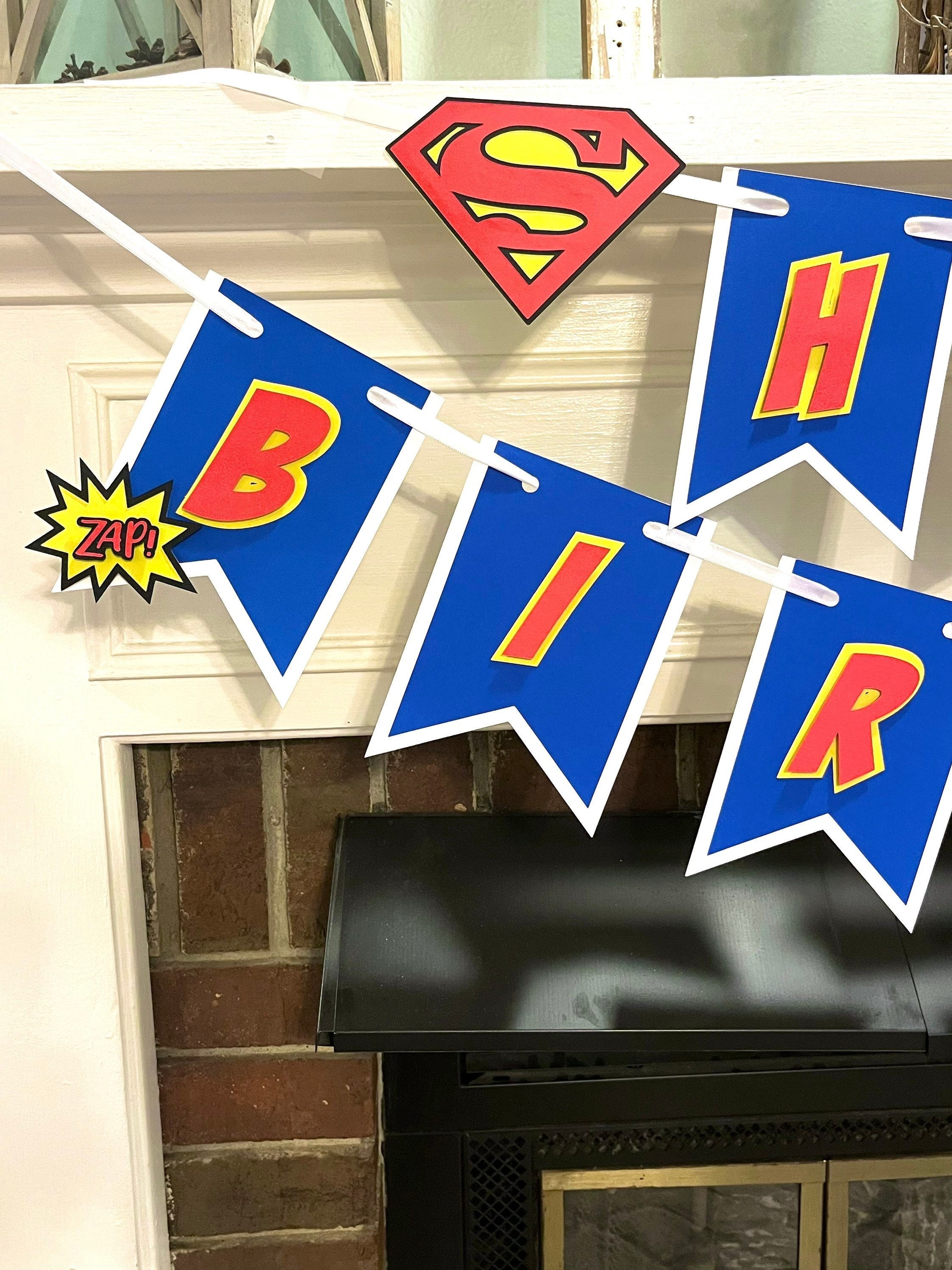 Superman Birthday Banner Superhero Birthday Banner Comic Book superman-birthday-banner-superhero-birthday-banner-comic-book