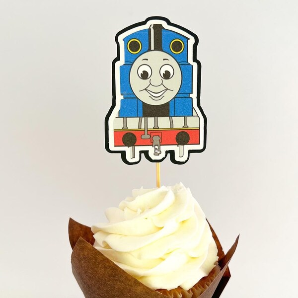 Thomas the Train Cupcake Toppers - Etsy