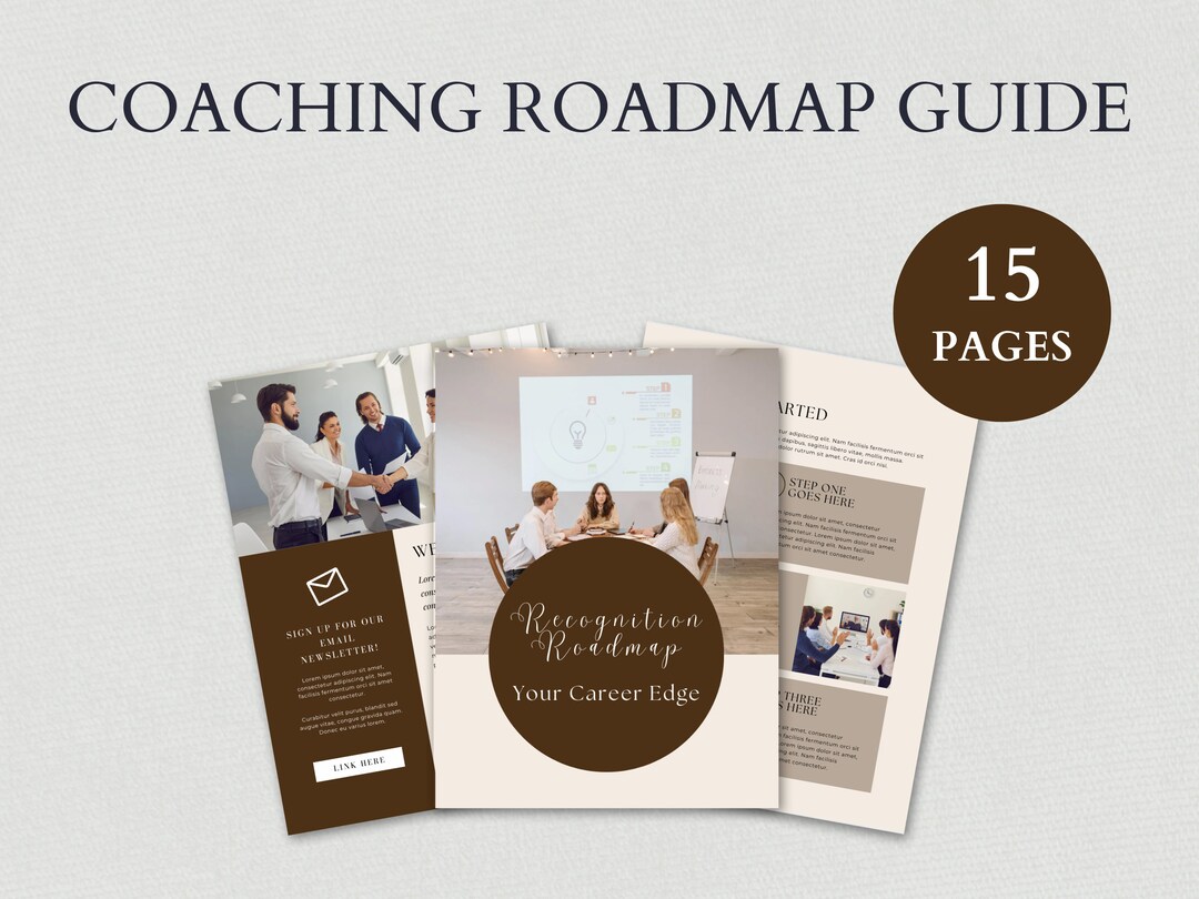 Beige Coaching Roadmap Guide Business Roadmap Canva Editable Template ...