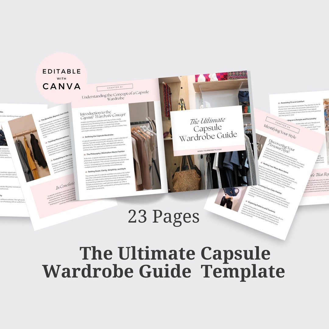 The Ultimate Capsule Wardrobe Guide Digital Template, Personal Style ...