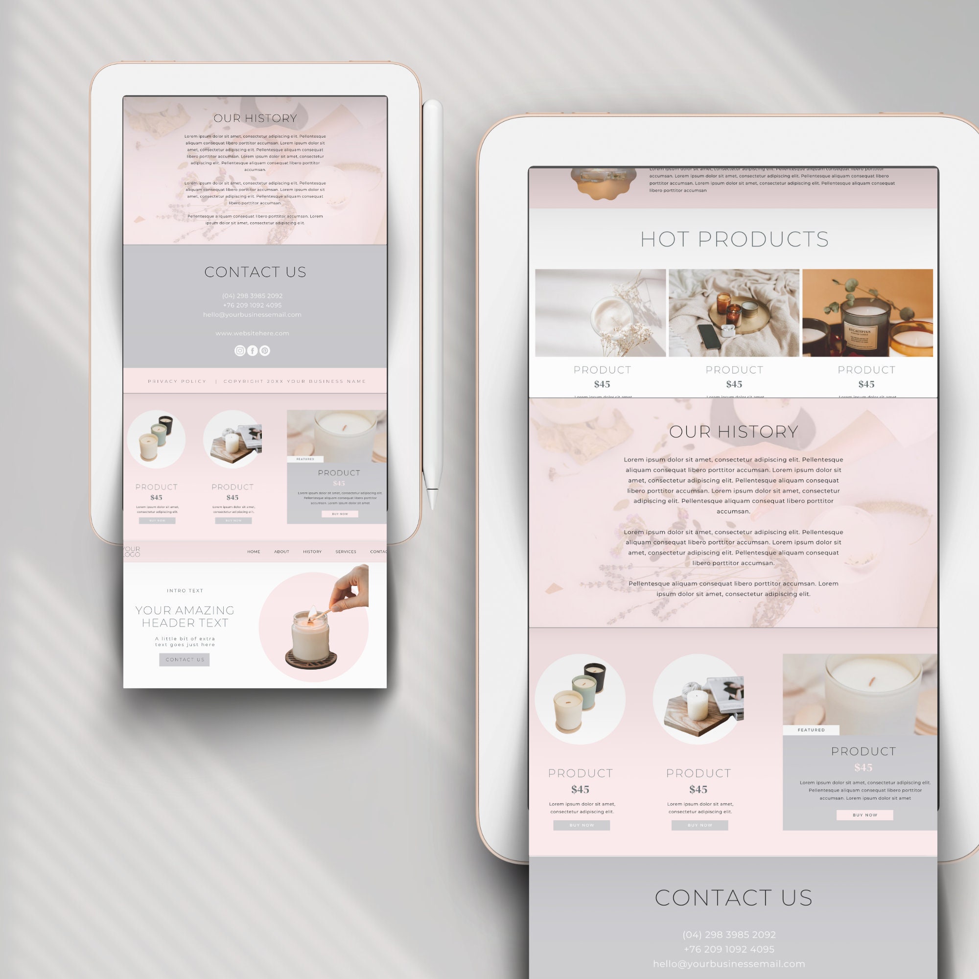 Product-based Canva Website Template, Sales Page, Content Creation ...