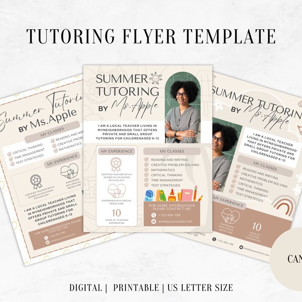 Tutoring Flyer - Etsy