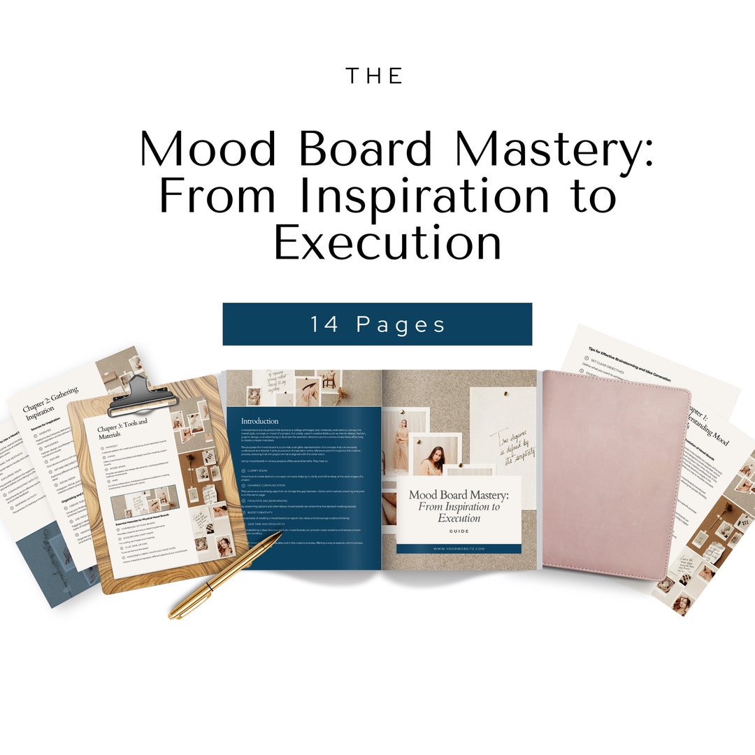 Mood Board Planner, Editable Canva Template, Vision Board, Digital Mood ...