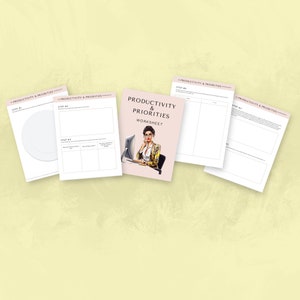 Productivity and Priorities Worksheet ,productivity Planner,editable ...