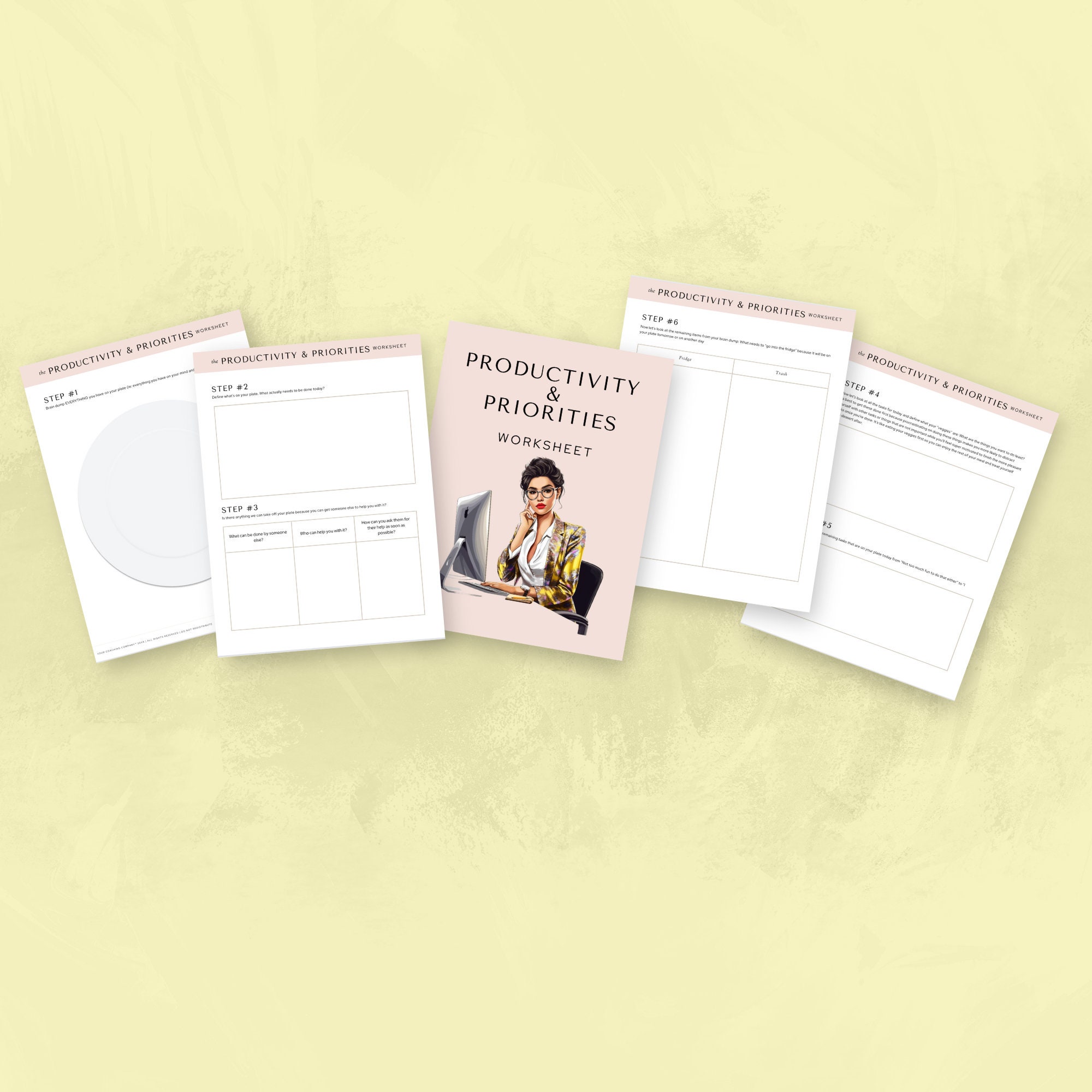 Productivity and Priorities Worksheet ,productivity Planner,editable ...