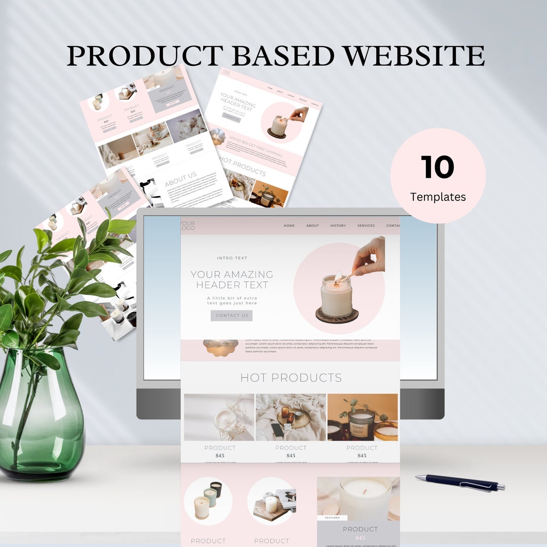 Product-based Canva Website Template, Sales Page, Content Creation ...