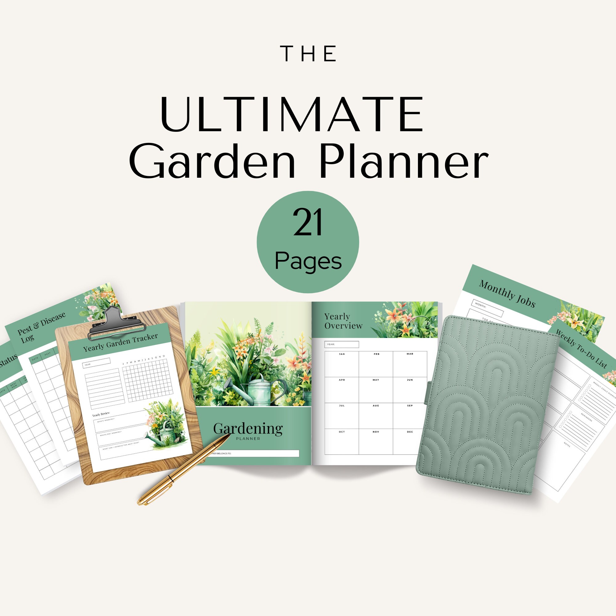Gardening Planner Digital Template, Gardening Logbook, Plants Record ...