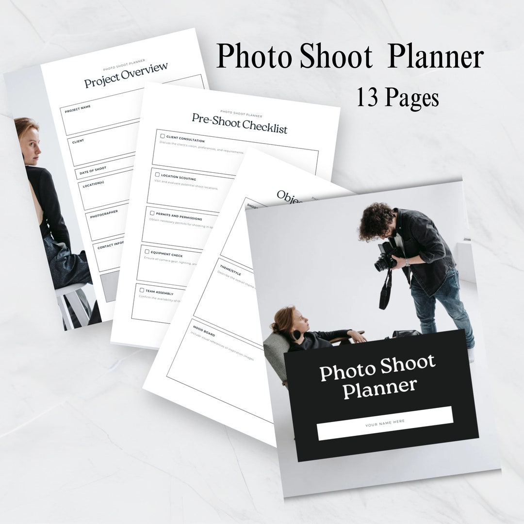 Photo Shoot Planner, Personal Branding Photography, Editable Canva ...
