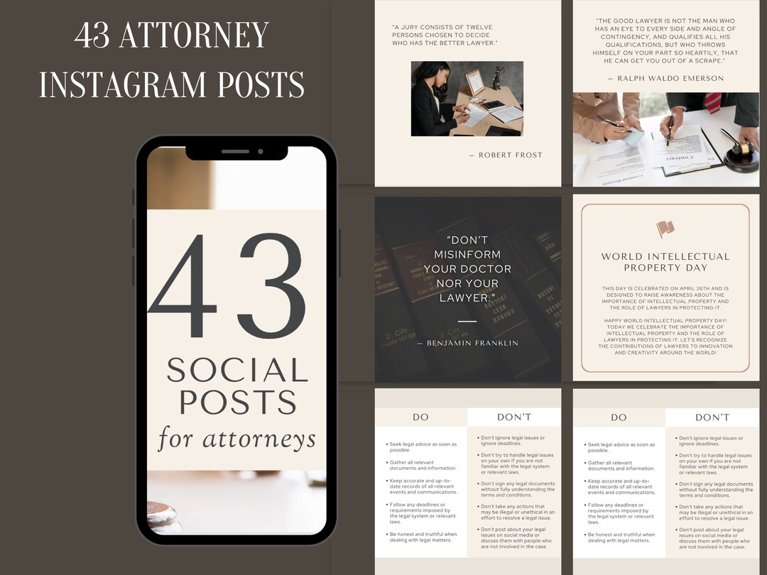 Empower Your Legal Brand With Attorney Instagram Templates: Captivating ...