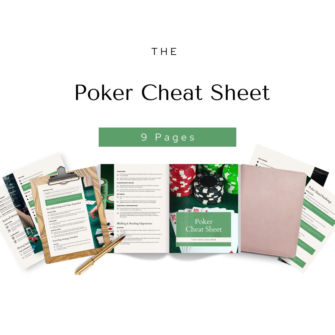 Poker Cheat Sheet, Poker Mastery Toolkit: Strategies, Tips, and Winning ...