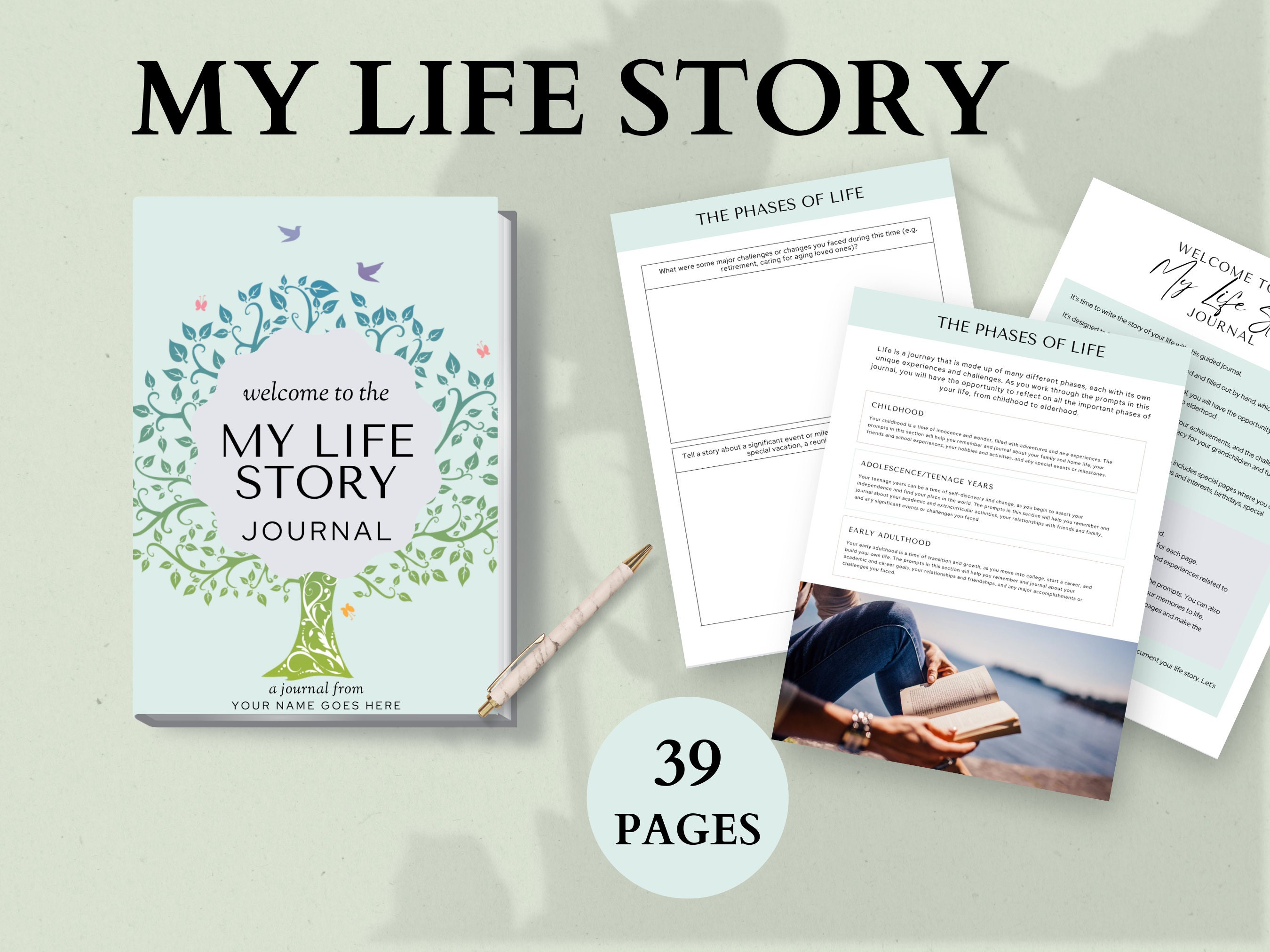 Life Story Journal Memory Journal Legacy Journal Printable Journal ...