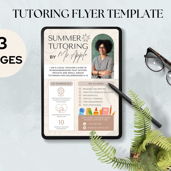 Tutoring Flyer - Etsy