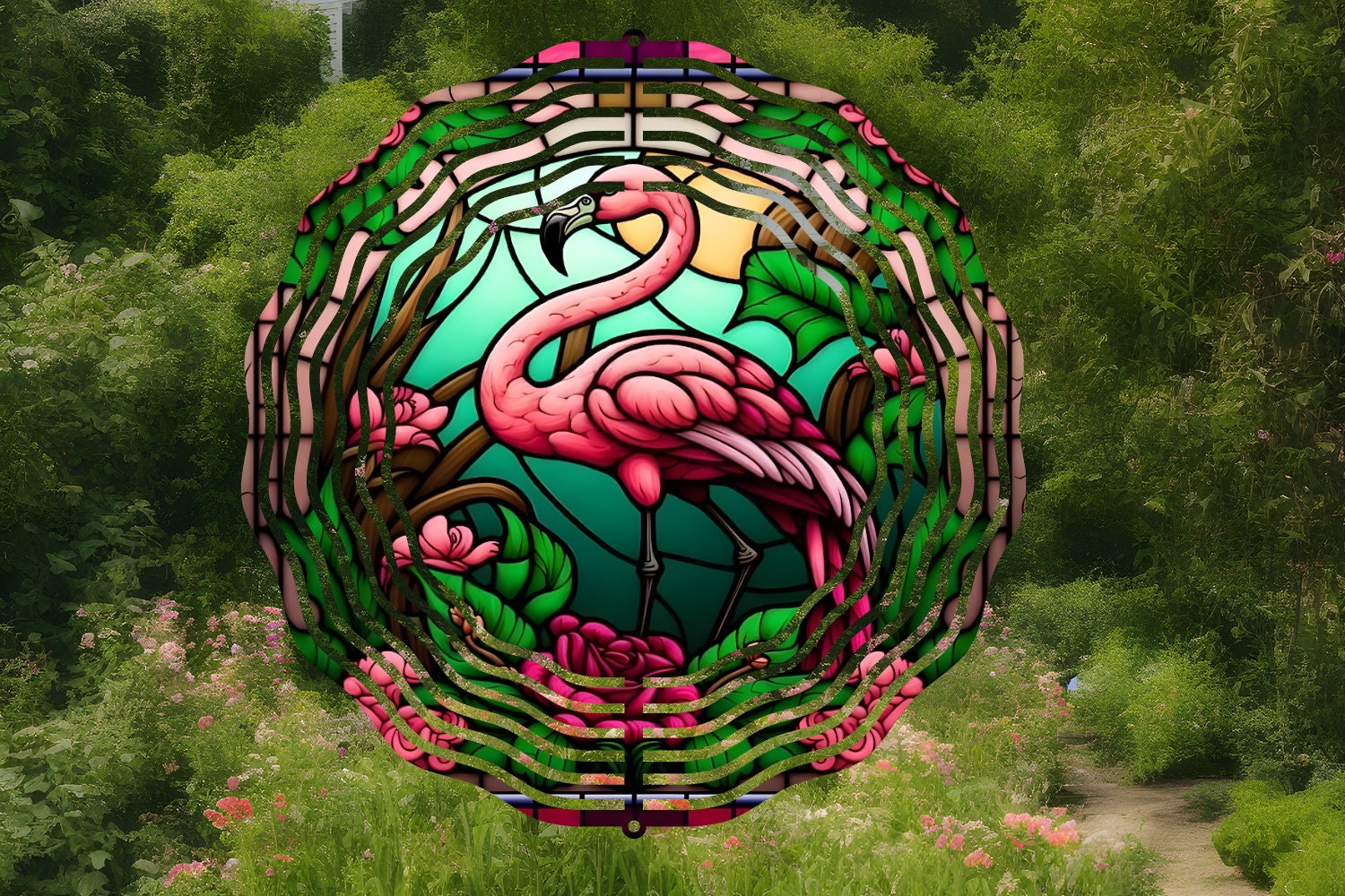 Flamingo Wind Spinner - Etsy
