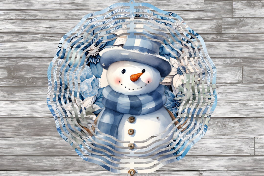 Snowman Wind Spinner - Etsy