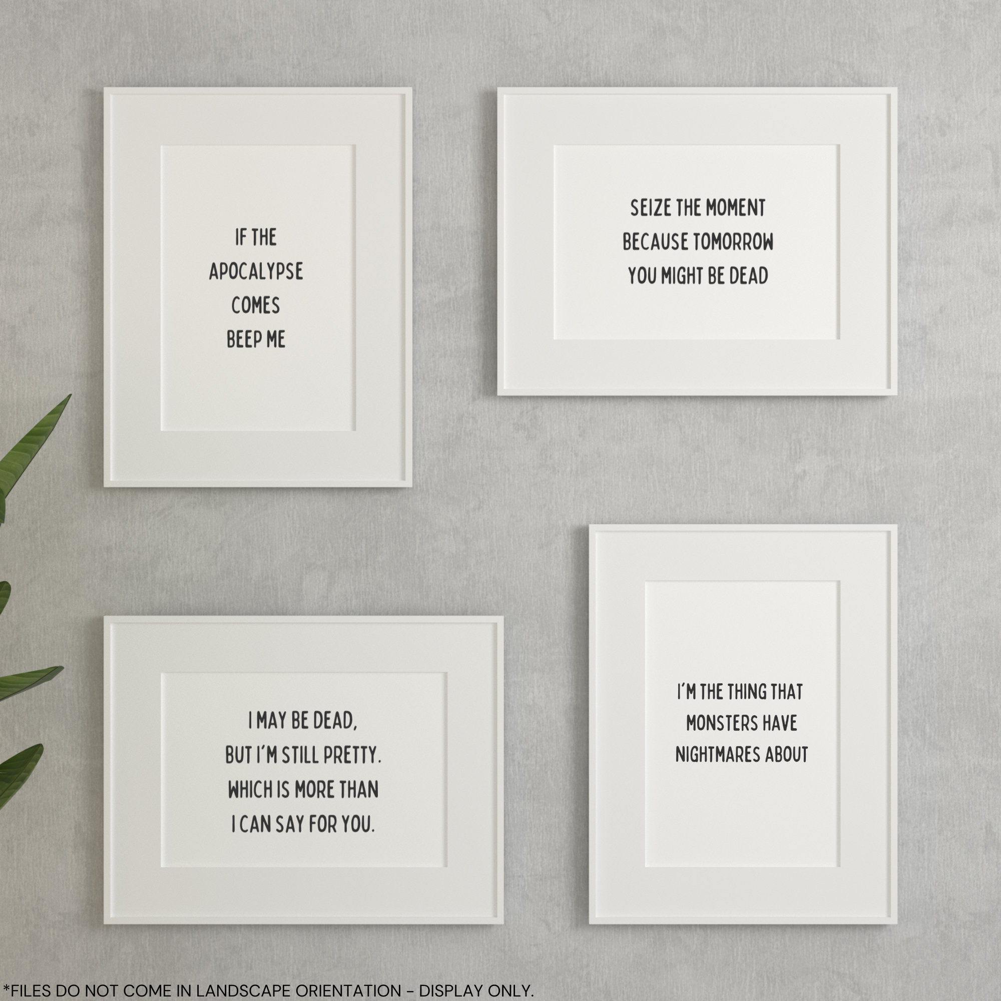 Buffy the Vampire Slayer Quote Wall Art Set of 4 Wall Art Bundle ...