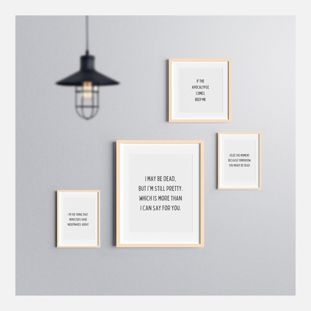 Buffy the Vampire Slayer Quote Wall Art Set of 4 Wall Art Bundle ...