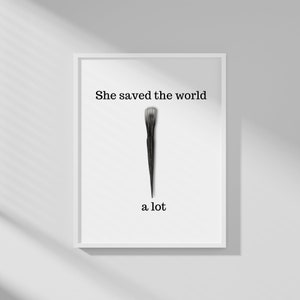 Buffy the Vampire Slayer Poster - Black and White Typography Wall Art ...