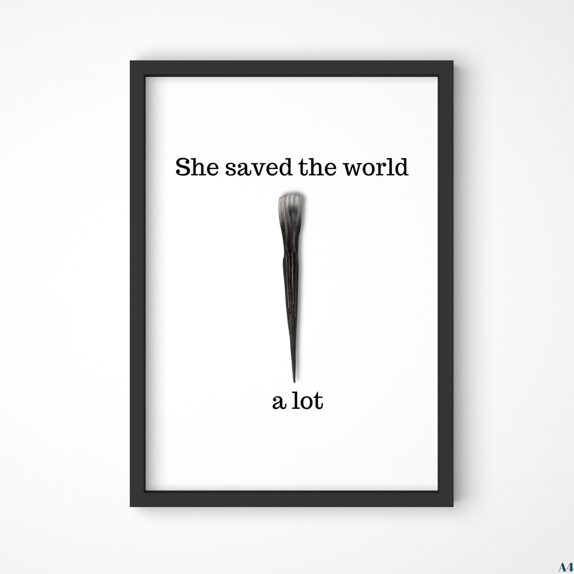 Buffy the Vampire Slayer Poster - Black and White Typography Wall Art ...