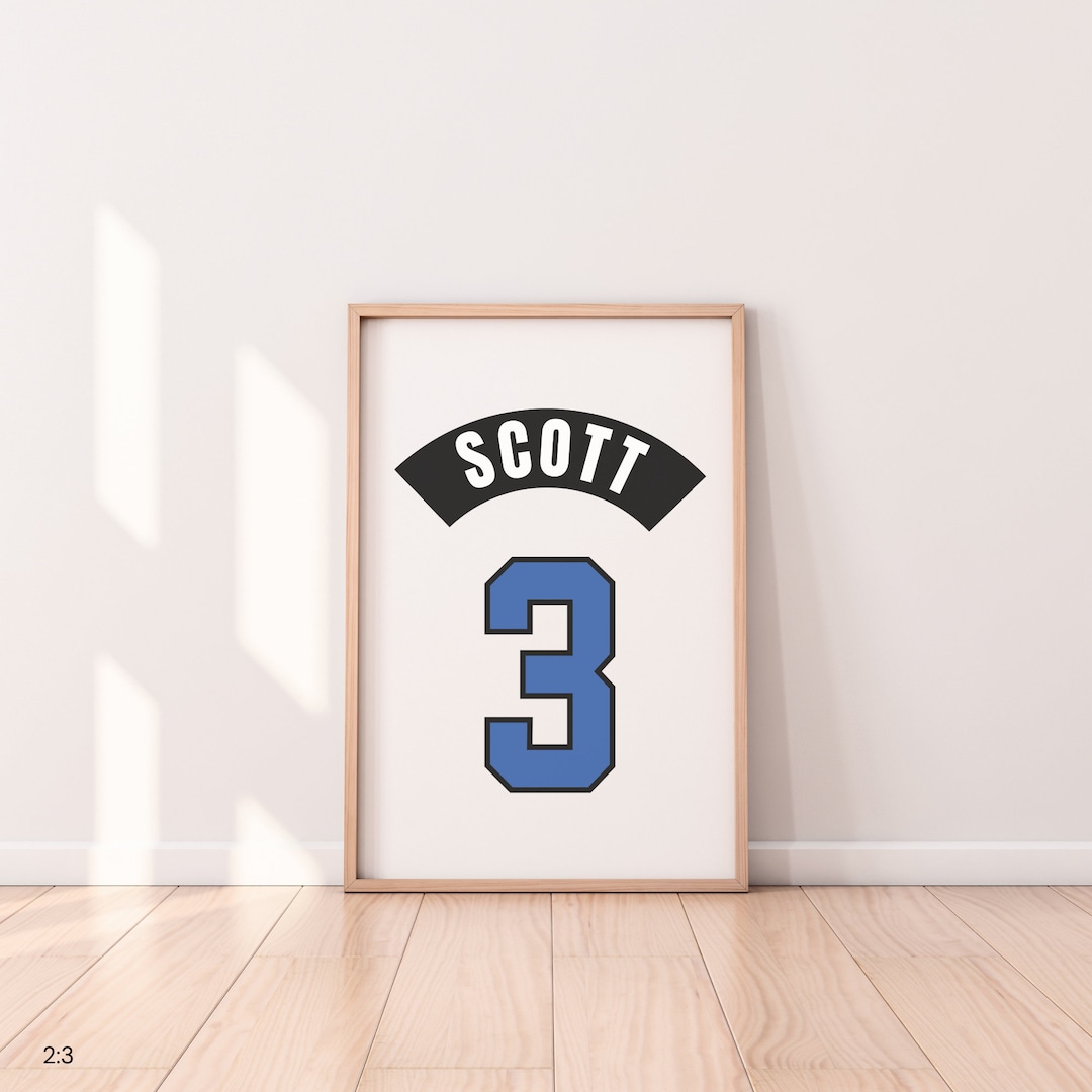 One Tree Hill Poster, Basketball Jersy Art, Printable Wall Art, Digital ...