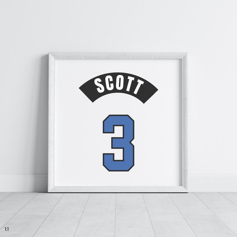 One Tree Hill Poster, Basketball Jersy Art, Printable Wall Art, Digital ...