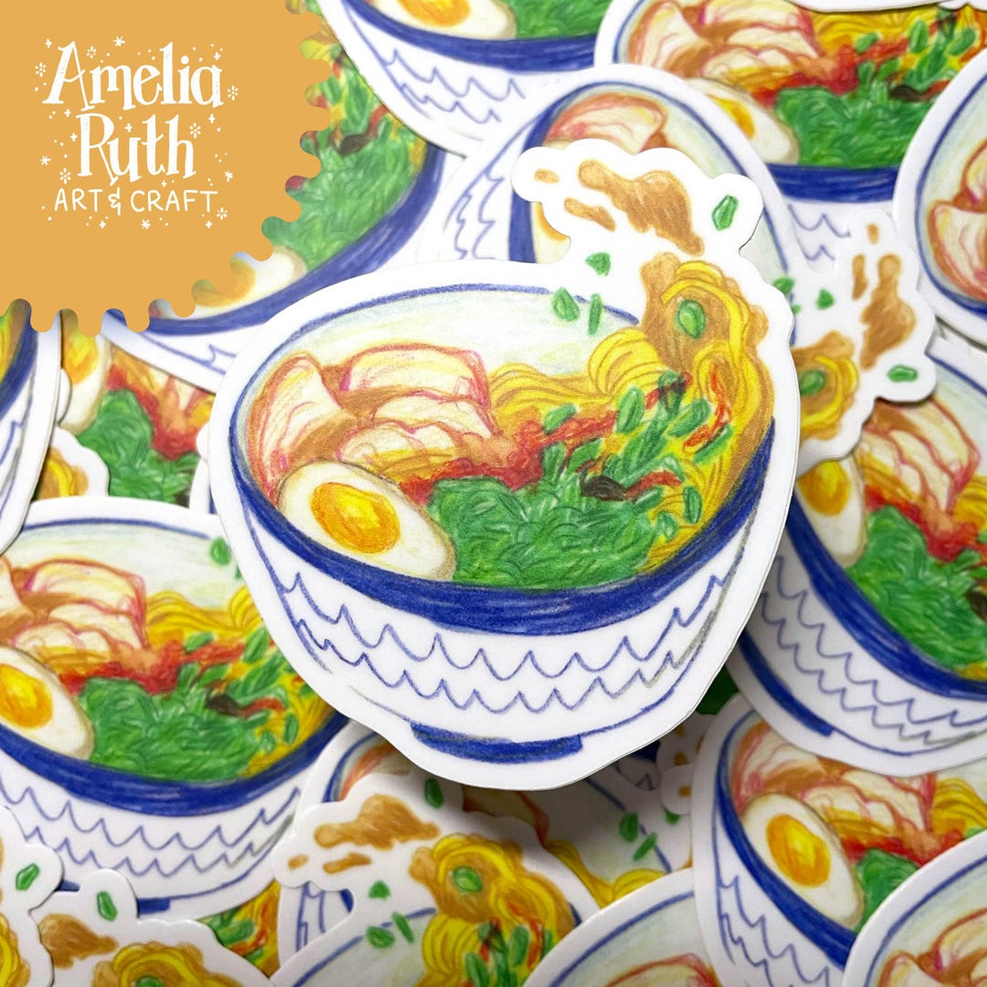 Ramen Splash - 3" Diecut Vinyl Sticker - Etsy