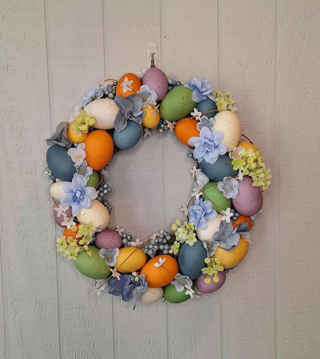Spring Easter Eggs Wreath, Easter Spring Front Door Wreath, Spring ...