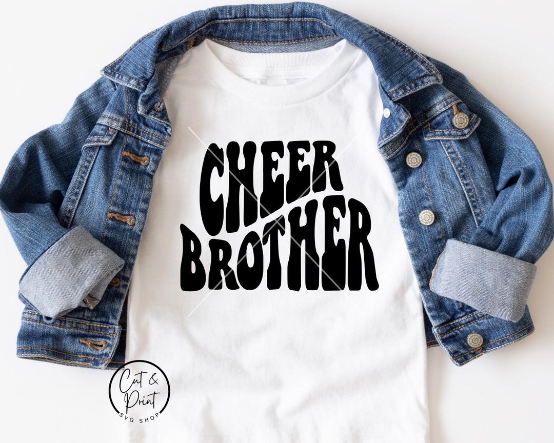 Cheerleader SVG, Cheerleader PNG, Cheer Brother Wavy Letters Svg, Cheer ...