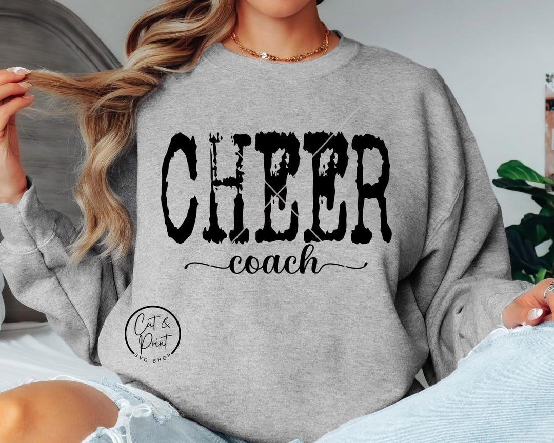 Cheer Coach SVG, Cheer Coach PNG, Cheer Distressed Letter Svg ...