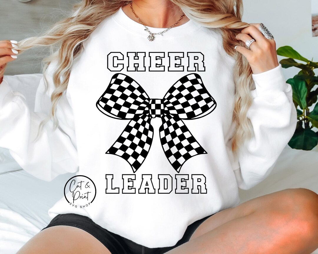 Cheerleader SVG, Cheer Bow PNG, Cheer Checkered Bow Svg, Cheer Leader Bow Png, Instant Download ...