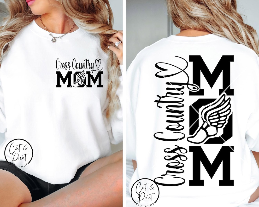 Cross Country Mom SVG, Cross Country PNG, XC Mom Svg Front & Back Svg ...