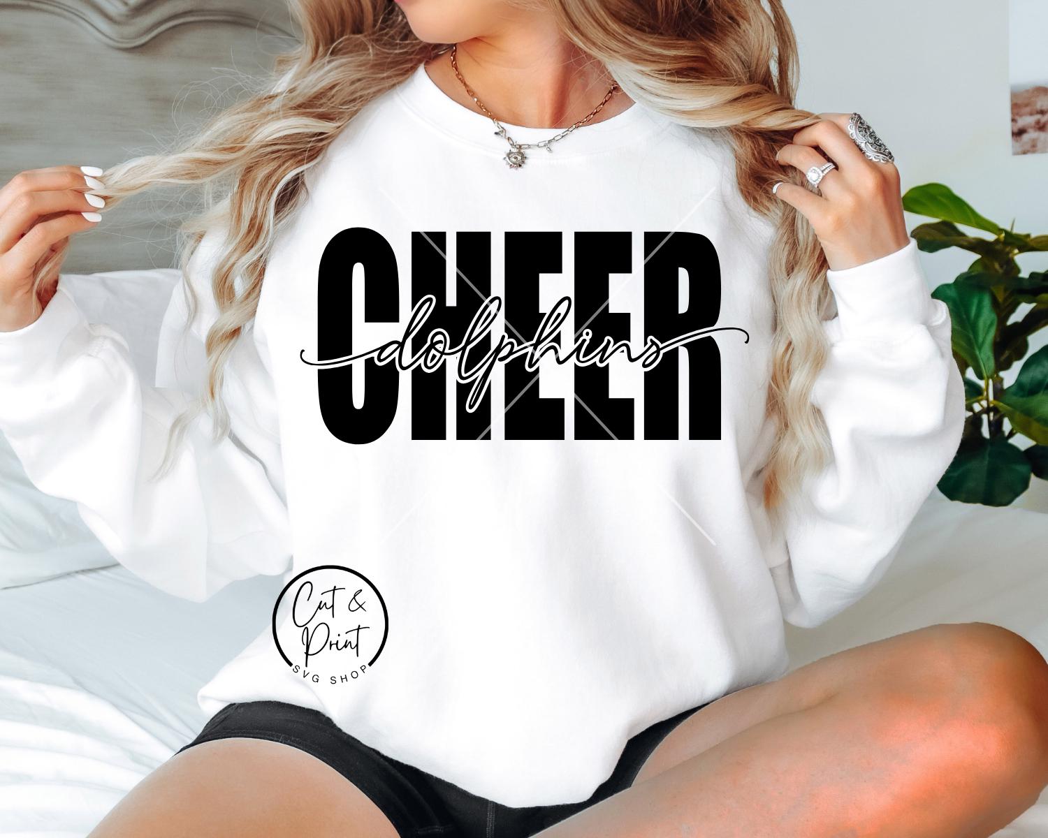 Dolphins Cheer SVG, Cheer Mascot SVG, School Mascot Svg, Cheer Mascot ...