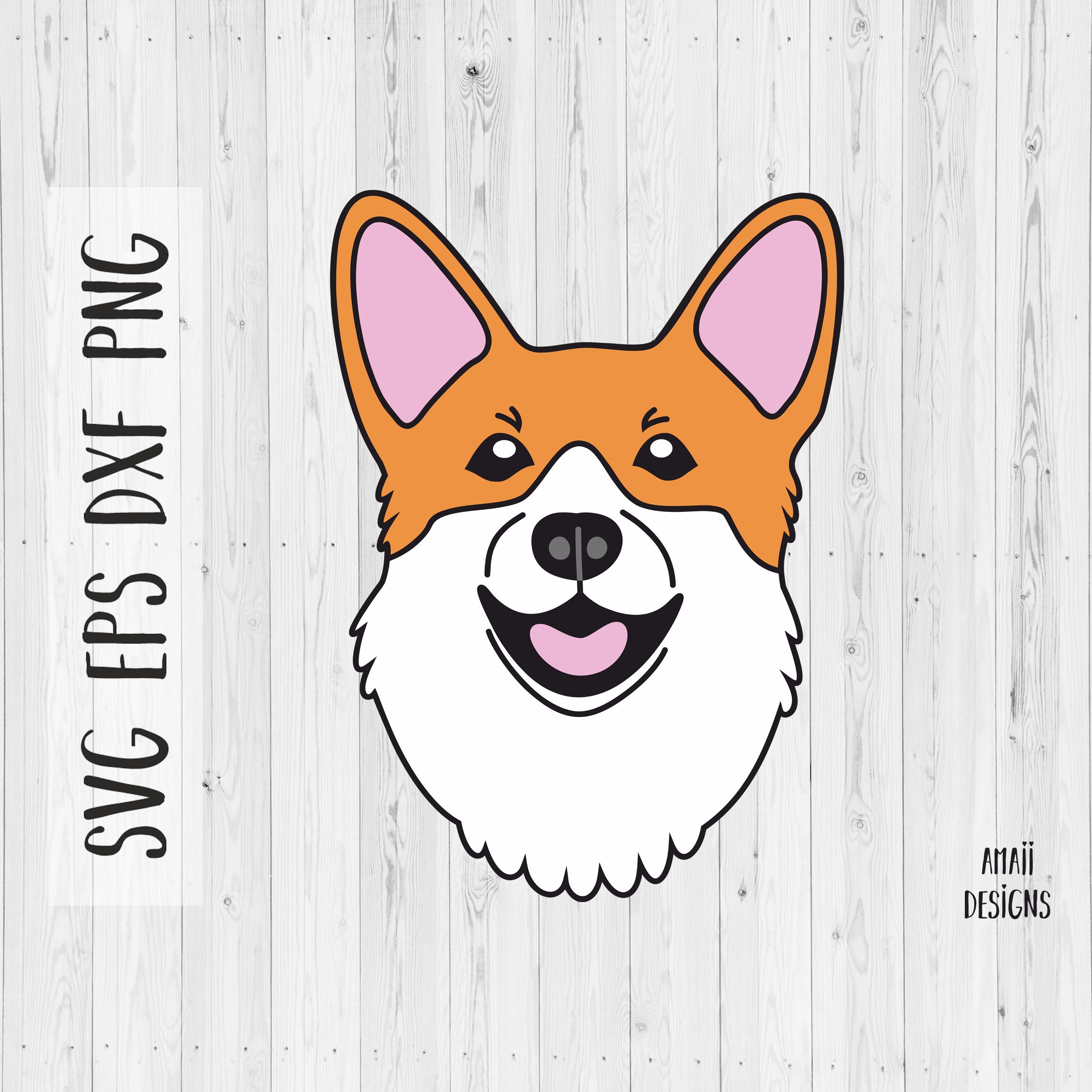 Happy Corgi SVG, Welsh Corgi Silhouette SVG, Animal Digital Vector ...
