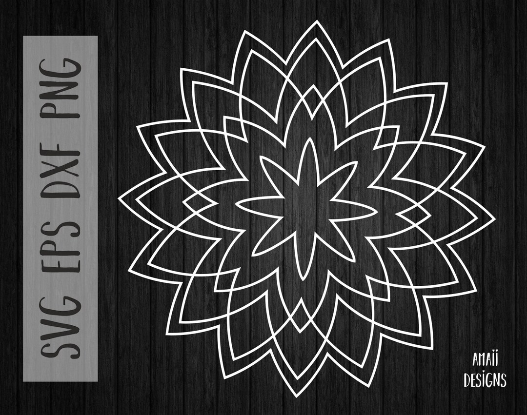 Mandala SVG Digital Vector Download Files for Cutting - Etsy