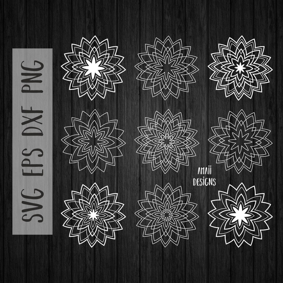 Mandalas SVG Bundle, Digital Vector Download Files for Cutting, Cricut ...