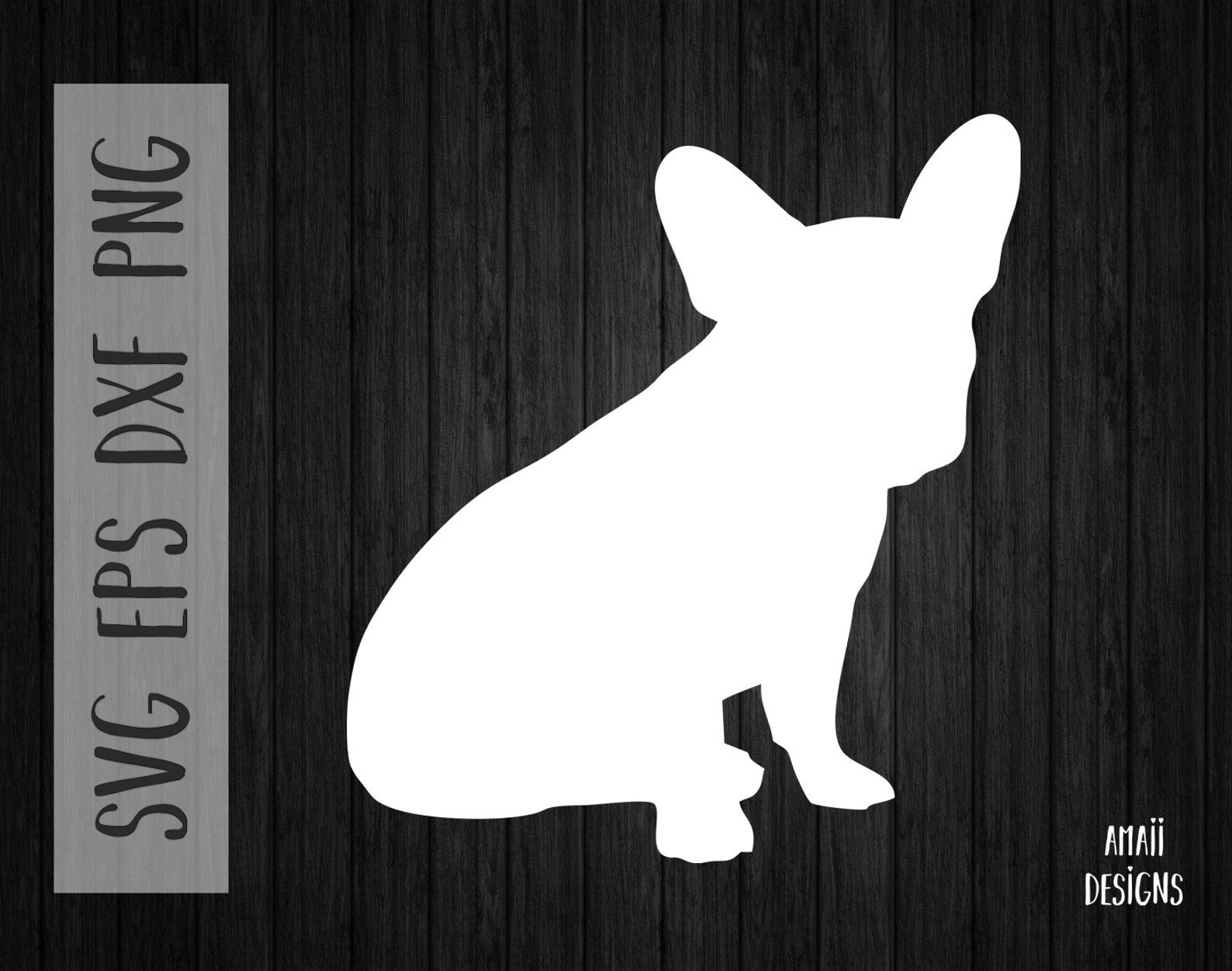 Frenchie Silhouette SVG Animal Digital Vector Download Files - Etsy