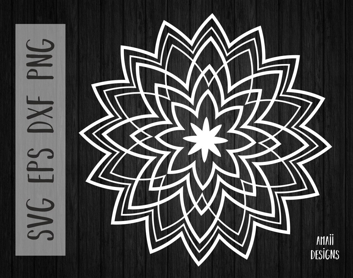 Mandala SVG Digital Vector Download Files for Cutting | Etsy