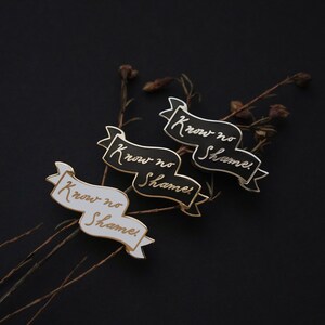 Black Sails Know No Shame Banner Enamel Pin - Etsy