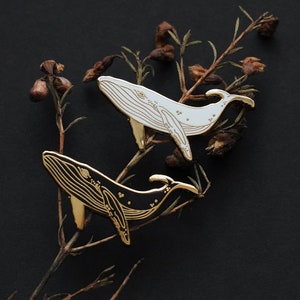 Whale Enamel Pin - Etsy
