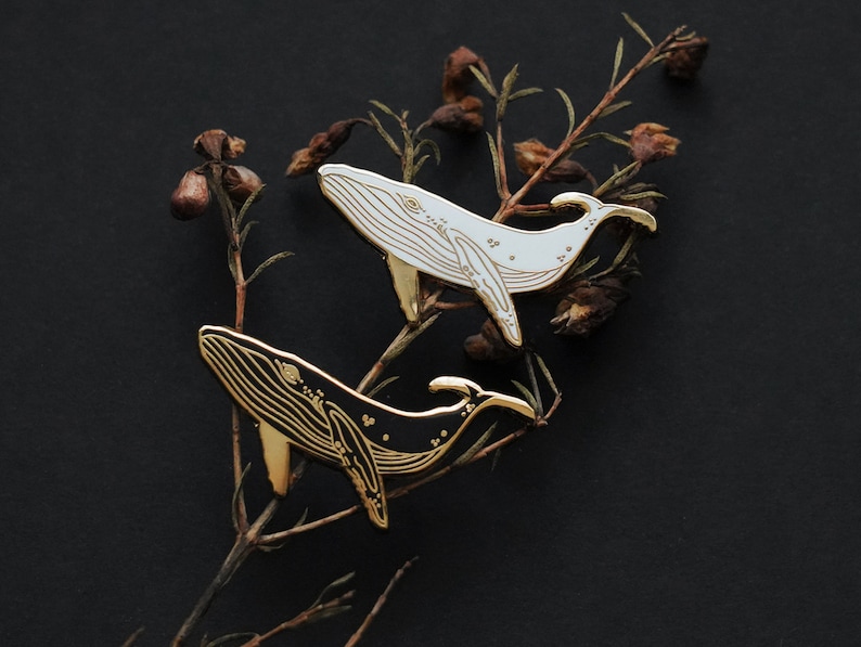 Whale Enamel Pin - Etsy