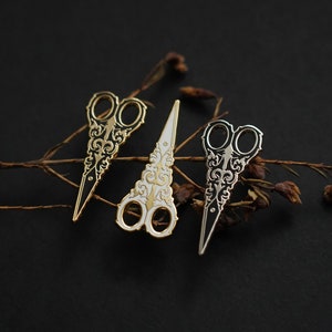 Victorian Mourning Scissors Enamel Pin - Etsy